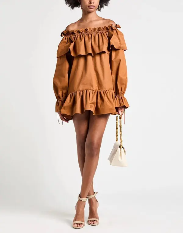 Saint Laurent Stylish Off-shoulder Long Dress