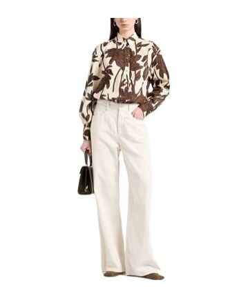 Brunello Cucinelli Floral Printed Long Sleeve Shirt