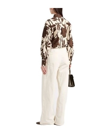 Brunello Cucinelli Floral Printed Long Sleeve Shirt