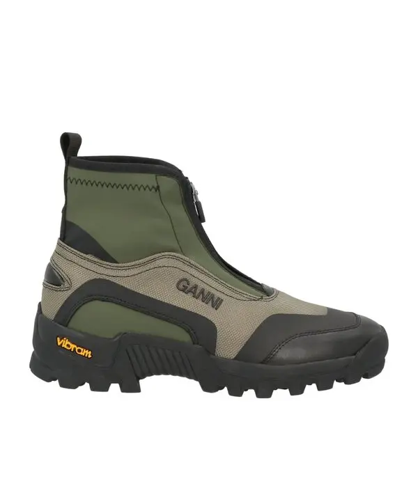 GANNI Zip-up Low-heel Hiking Boots