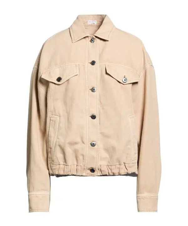 Brunello Cucinelli Stylish Solid Color Denim Jacket