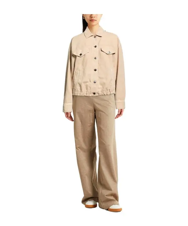 Brunello Cucinelli Stylish Solid Color Denim Jacket