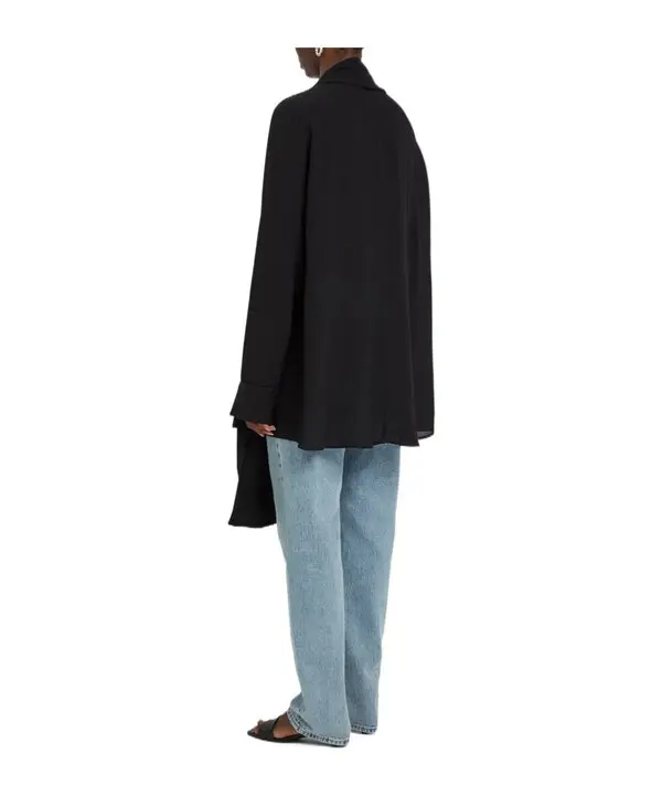 TOTEME Draped Scarf Woven Blouse