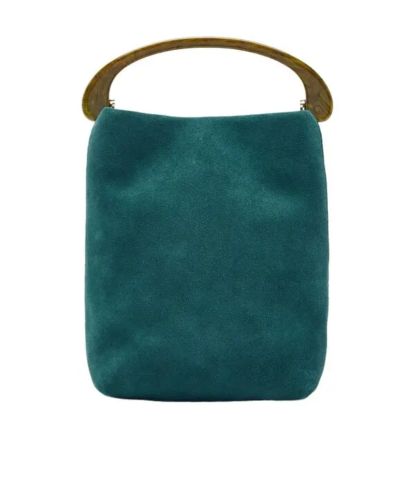 Dries Van Noten Crisp Suede Top Handle Bag