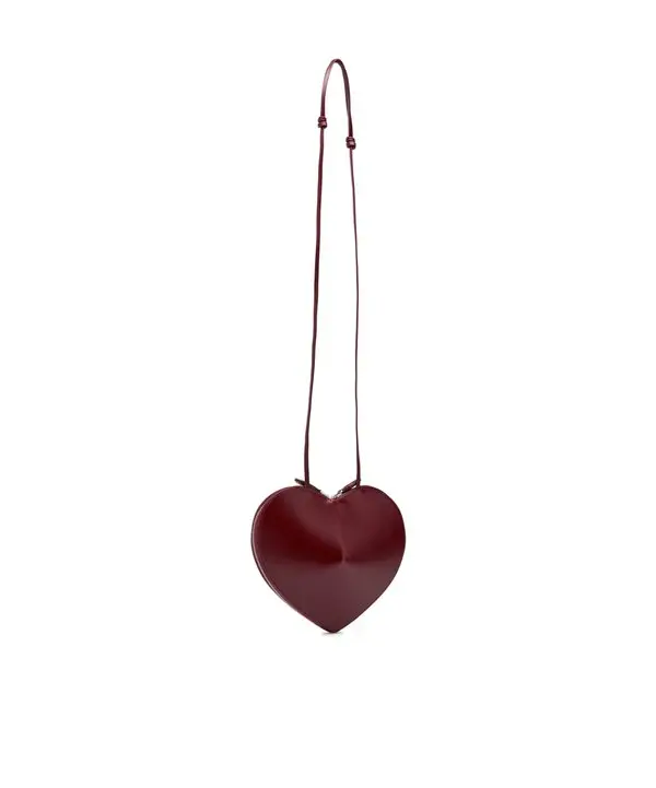 Alaïa Heart-shaped Glossed Leather Cross-body Bag