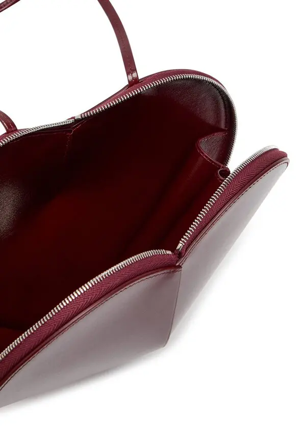 Alaïa Heart-shaped Glossed Leather Cross-body Bag