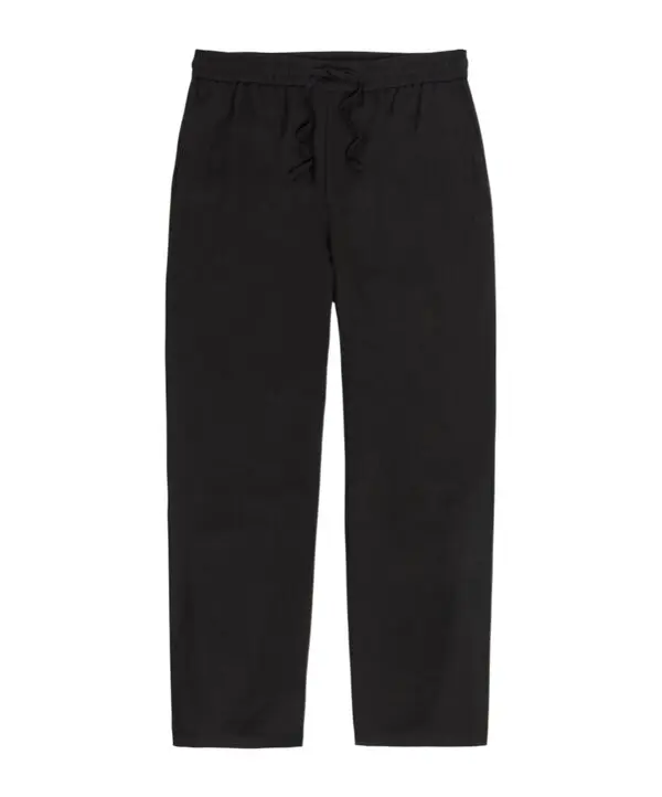 AMI Paris Wide-leg Woven Trousers - Black