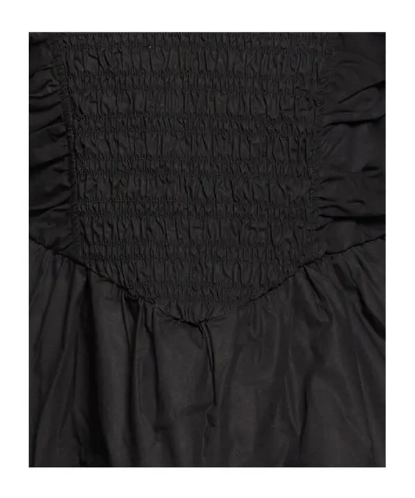 GANNI Sleeveless Square Neck Puff Sleeve Blouse