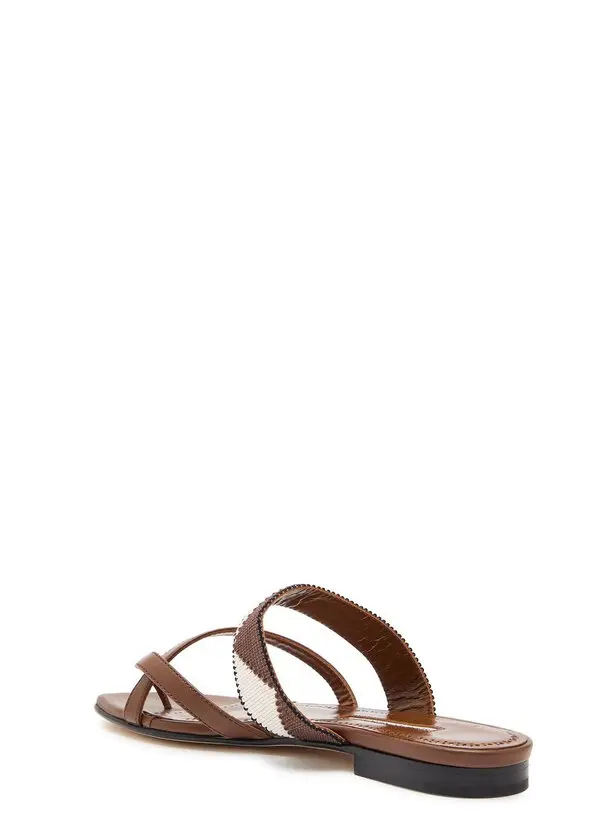 Manolo Blahnik Leather Sandals - Brown
