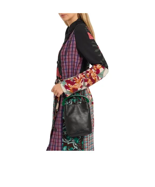 Dries Van Noten Leather Top Handle Bag