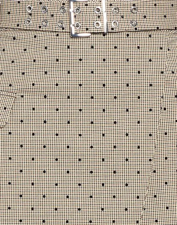 GANNI Houndstooth Mini Skirt With Belt Detail