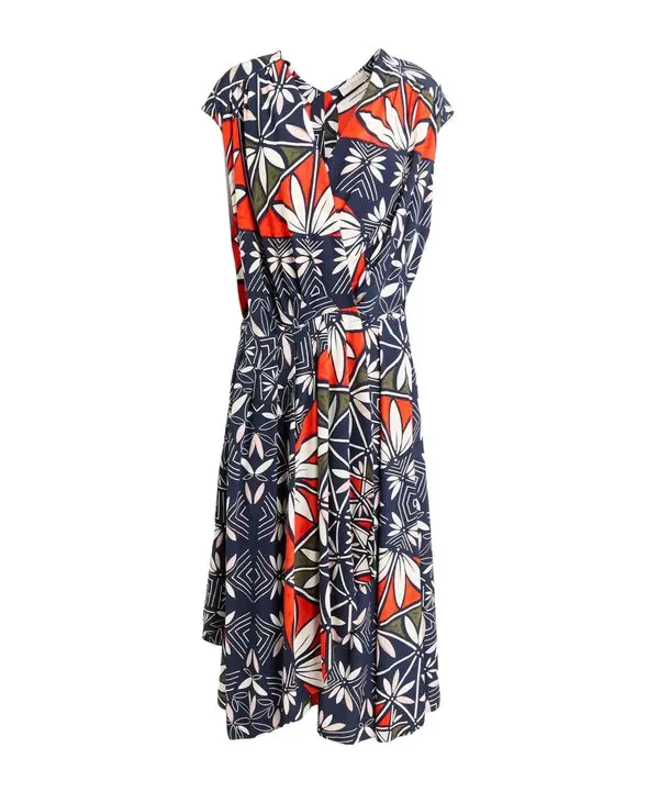 Tory Burch Floral Print V-neck Wrap Dress