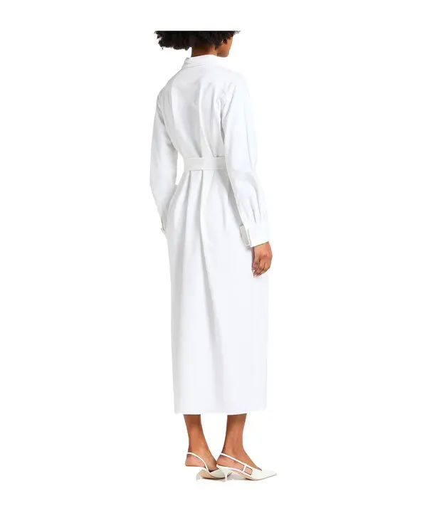 Max Mara Solid-color Long-sleeve Shirt Dress