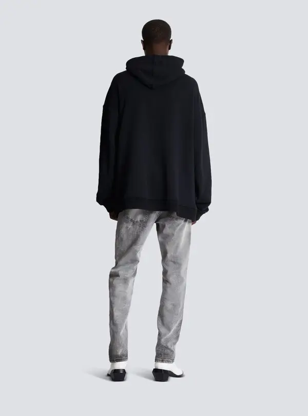 Balmain Embroidered Badge Hoodie