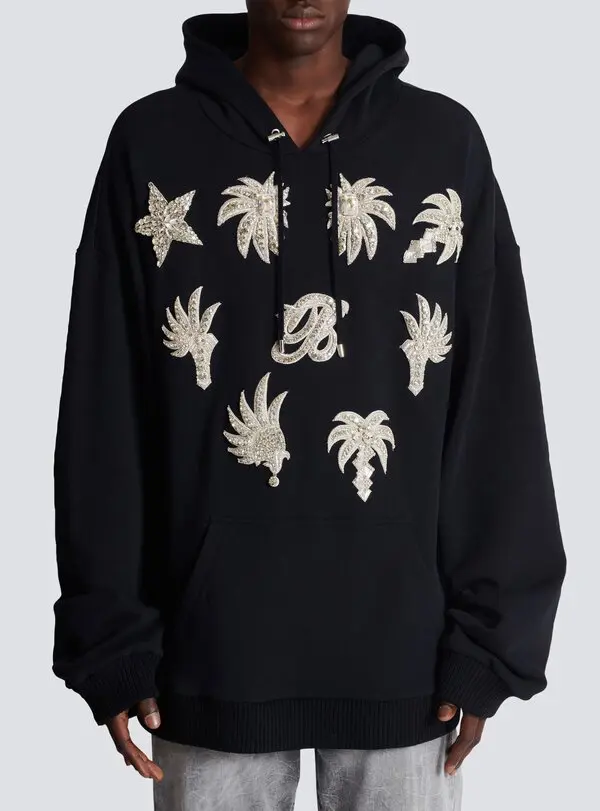 Balmain Embroidered Badge Hoodie