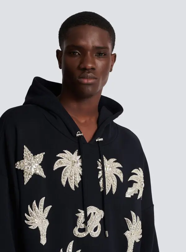 Balmain Embroidered Badge Hoodie