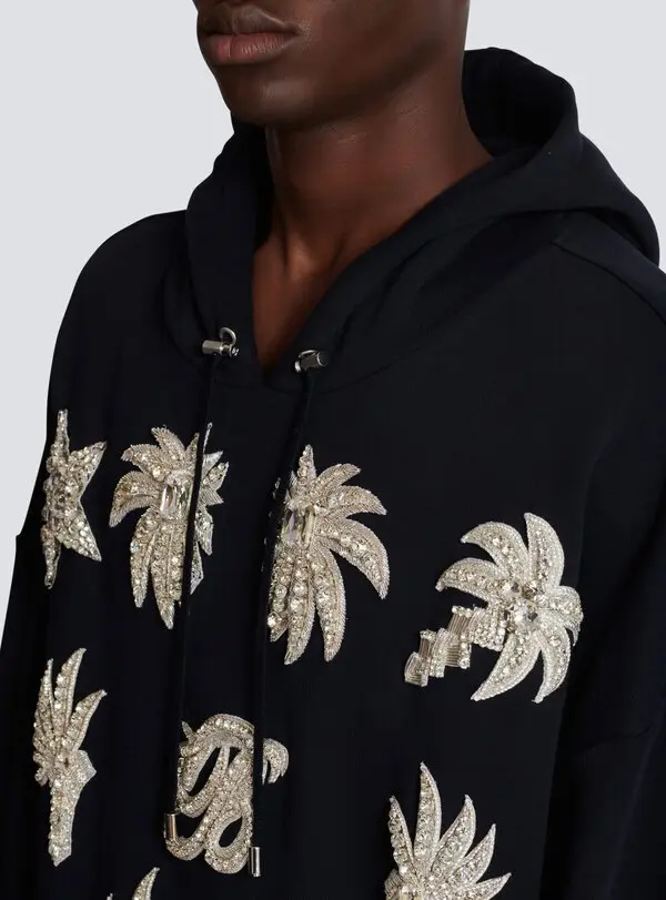 Balmain Embroidered Badge Hoodie