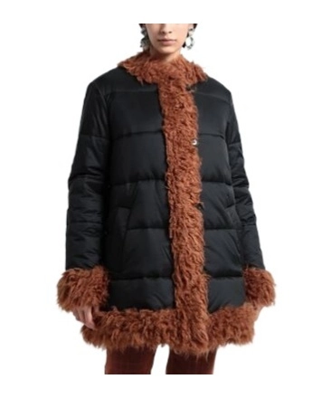 Marni Textured Coat With Fur Trim