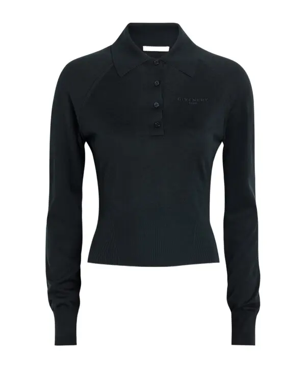 Givenchy Cotton And Silk-blend Polo Top