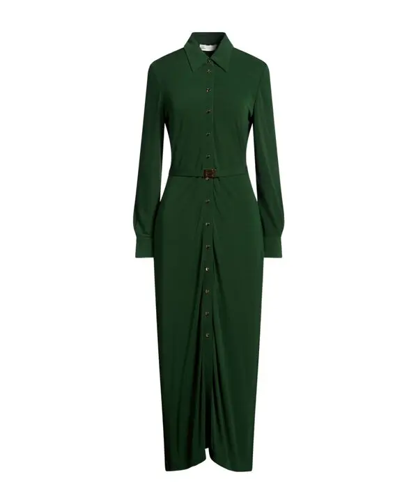 Tory Burch Solid Color Long Sleeve Shirt Dress