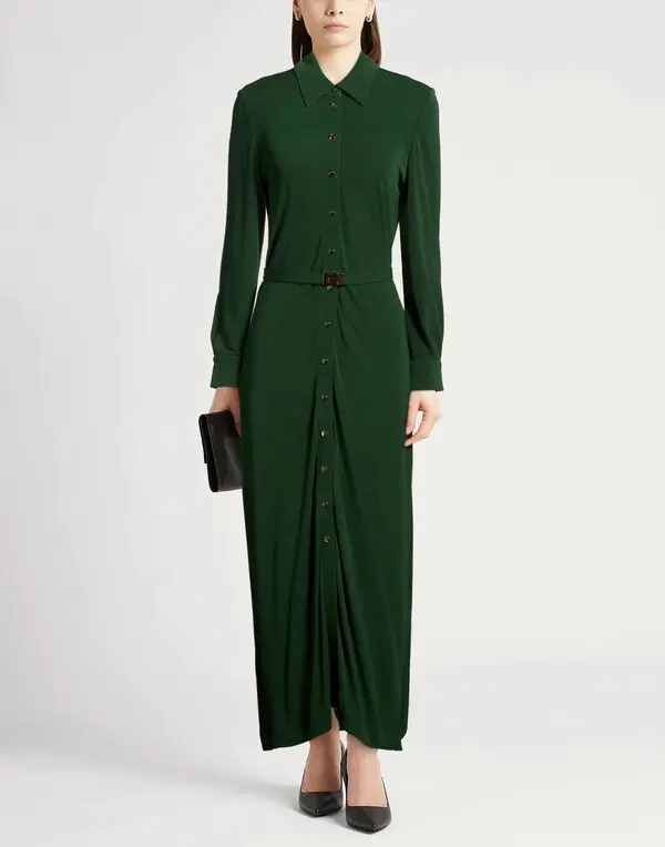 Tory Burch Solid Color Long Sleeve Shirt Dress