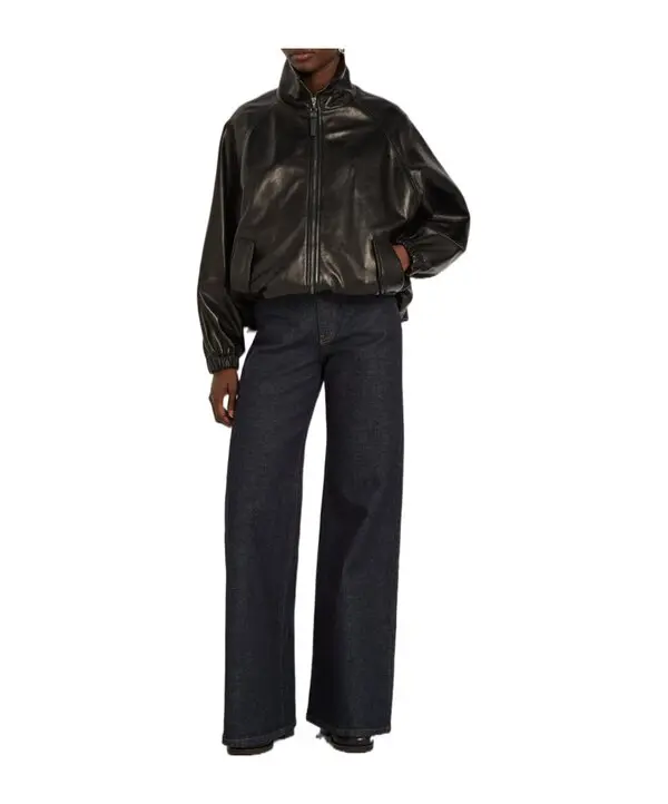 Brunello Cucinelli Funnel-neck Leather Jacket