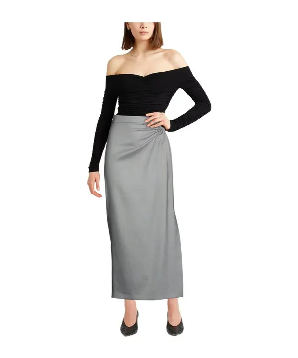 Max Mara Solid Color Wool Pencil Skirt