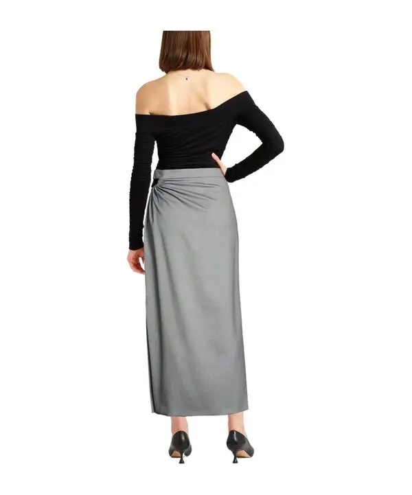 Max Mara Solid Color Wool Pencil Skirt