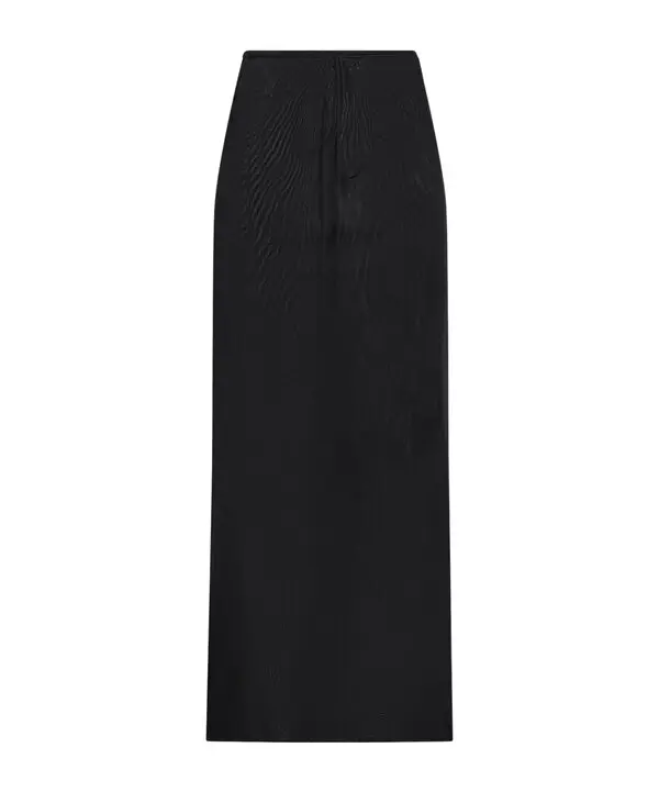 Saint Laurent Solid Color Tulle Midi Skirt