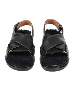 Marni Flat Sandals With Sheepskin Lining