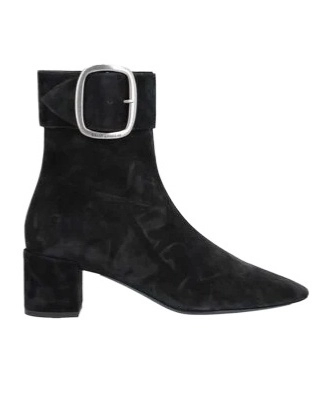 Saint Laurent Round-toe Chunky-heel Ankle Boots