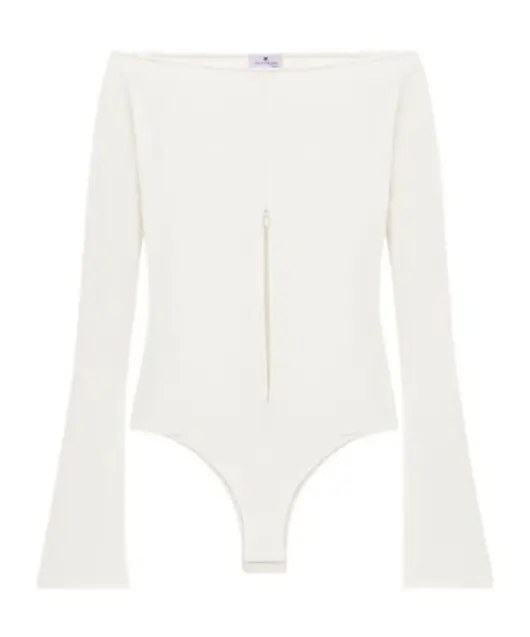 COURREGES Off-shoulder Flared Sleeve Bodysuit