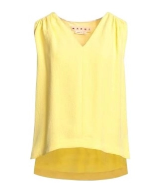 Marni Solid-color Sleeveless V-neck Top