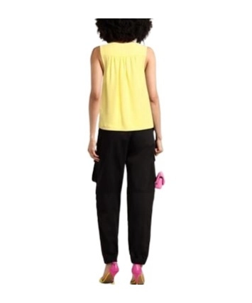 Marni Solid-color Sleeveless V-neck Top