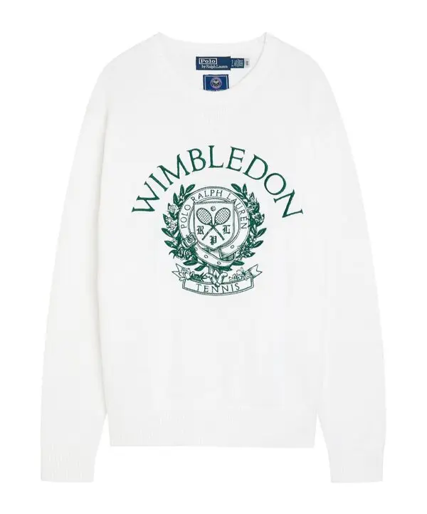 Polo Ralph Lauren Embroidered Cotton Jumper - White