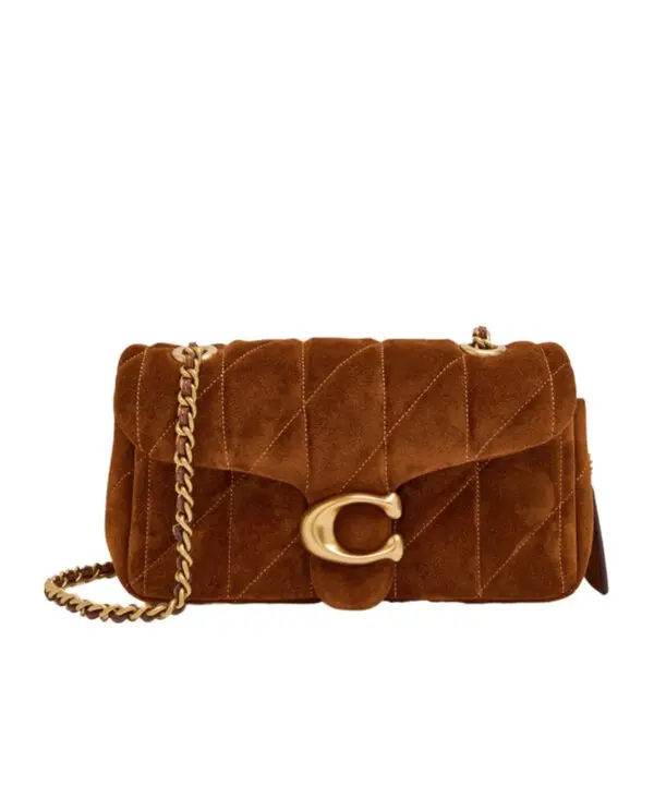 COACH Quilted Suede Shoulder Bag - Brown