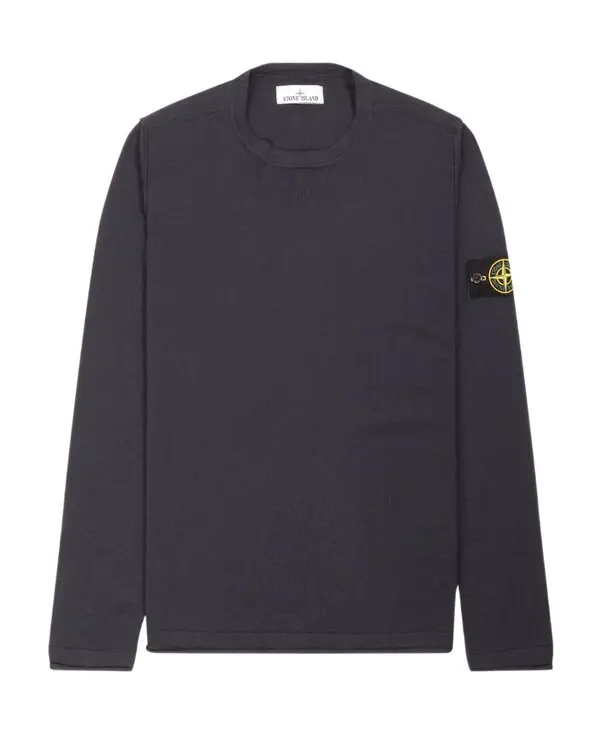 Stone Island Logo Patch Crewneck Knitted Jumper