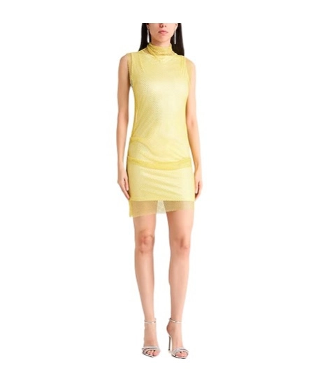 Sportmax Sleeveless Turtleneck Gathered Crystal Dress