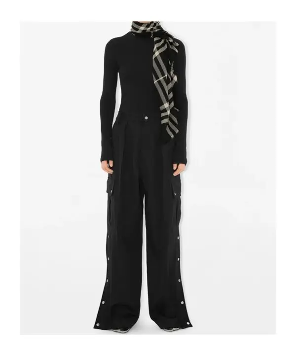 Burberry Check Printed Frayed-edge Scarf