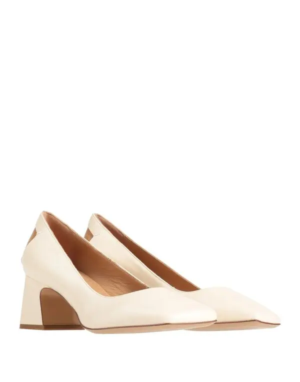 MAISON MARGIELA Square-toe Block Heel Pumps - White
