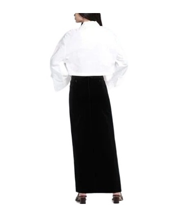 Saint Laurent Solid Color Velvet Dress