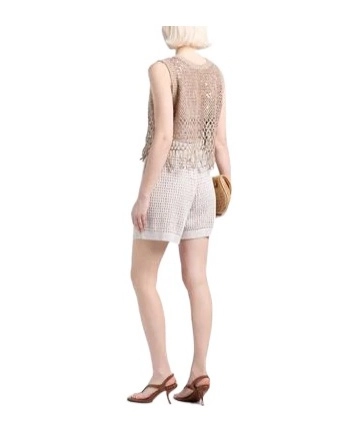 Brunello Cucinelli Lightweight Knitted Shorts With Sequin Embellishments