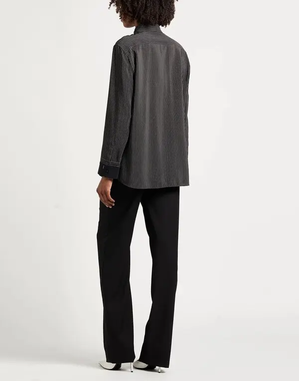 Saint Laurent Striped Long Sleeve Shirt
