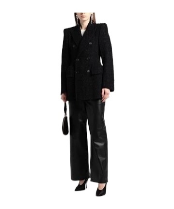 Balenciaga Double-breasted Metallic Blazer