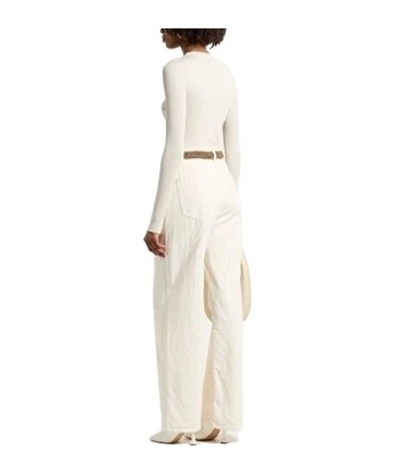 Brunello Cucinelli Ribbed Knit Long Sleeve Top - White