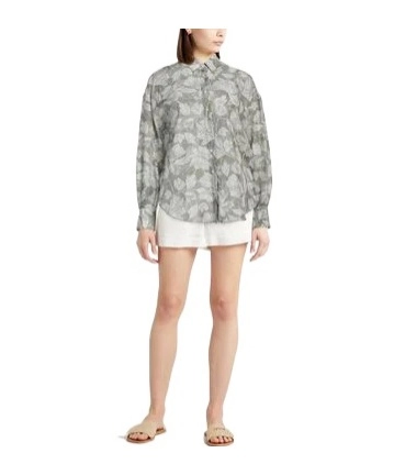 Brunello Cucinelli Long-sleeved Printed Shirt