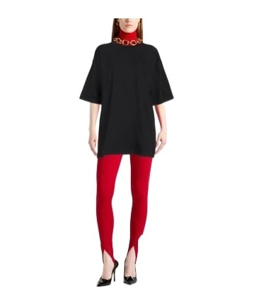 Balenciaga Loose Short-sleeved T-shirt With Rhinestone Logo