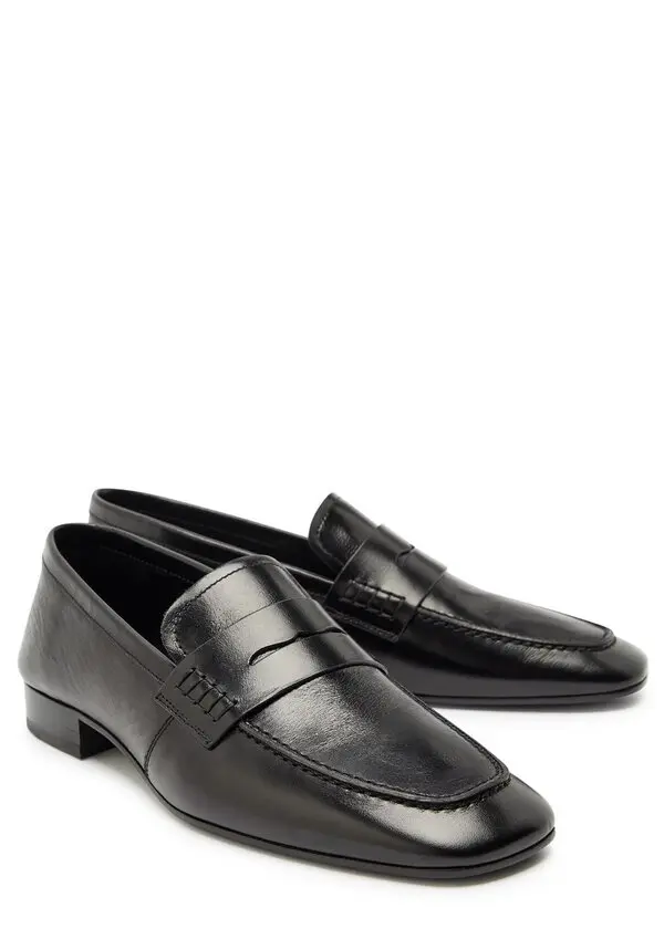 Dries Van Noten Square-toe Leather Loafers