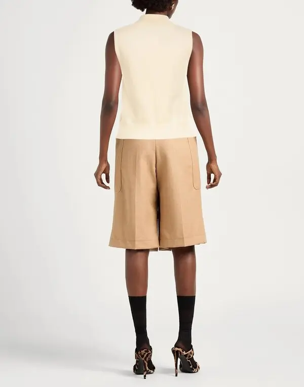GANNI Fashion Solid Color Sleeveless Knit Top