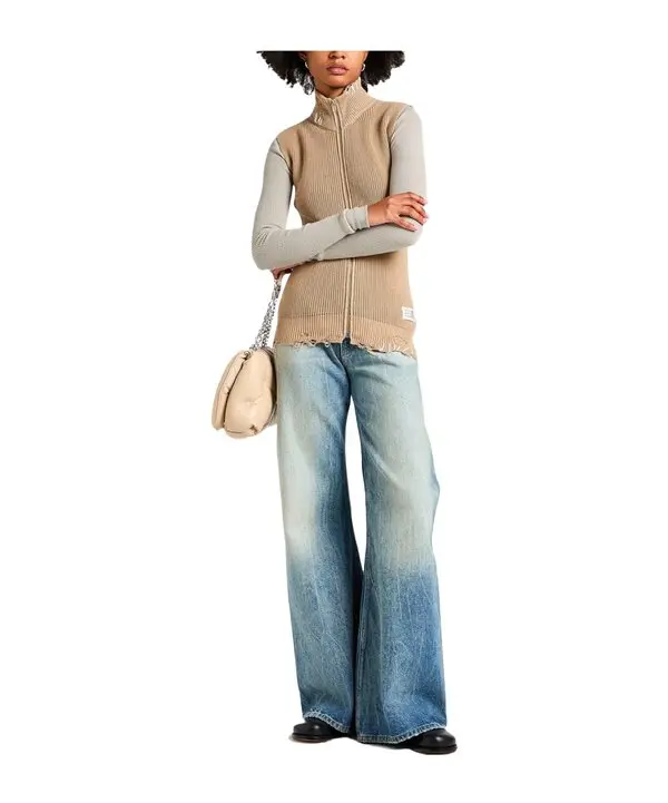 MAISON MARGIELA Solid-color Sleeveless Knit Cardigan